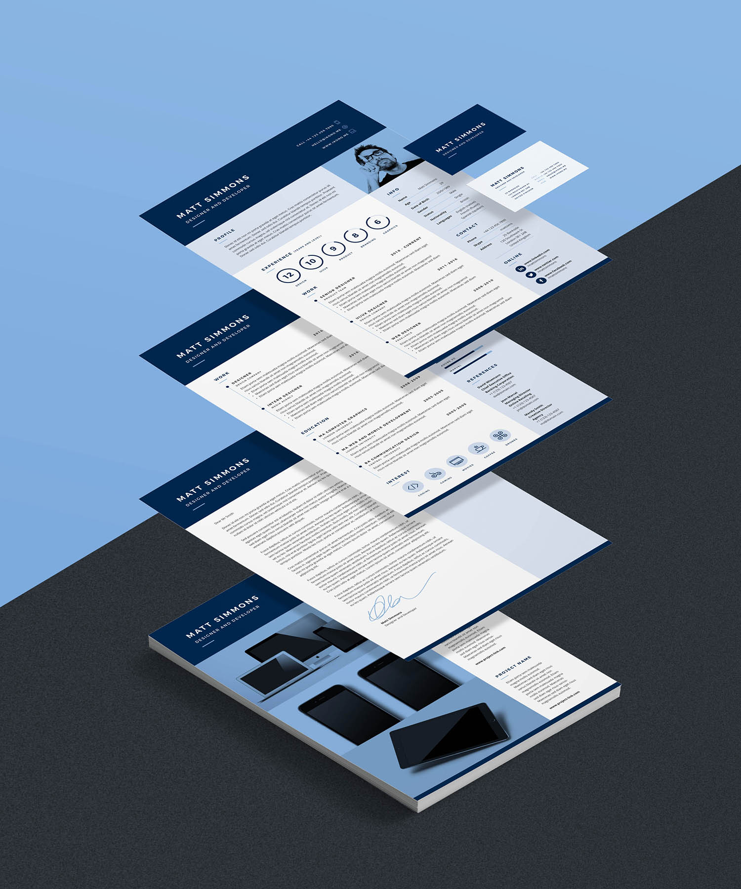 PRO Resume 2, creative resume template - www.ikono.me